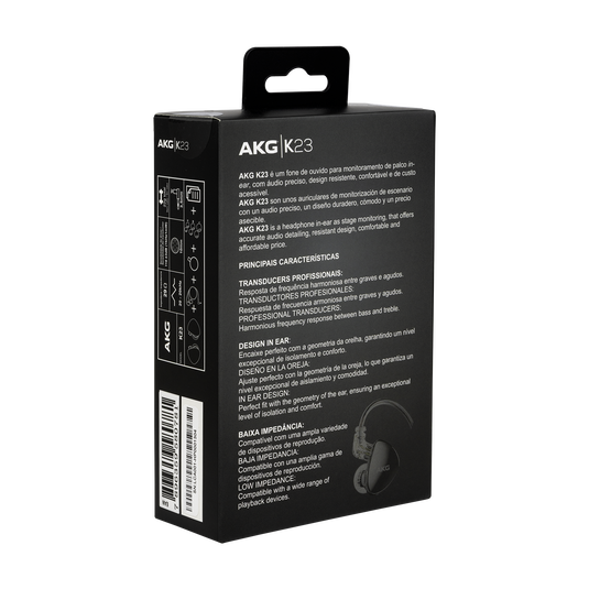 K23 | Fone professional de monitoração de palco in-ear AKG K23